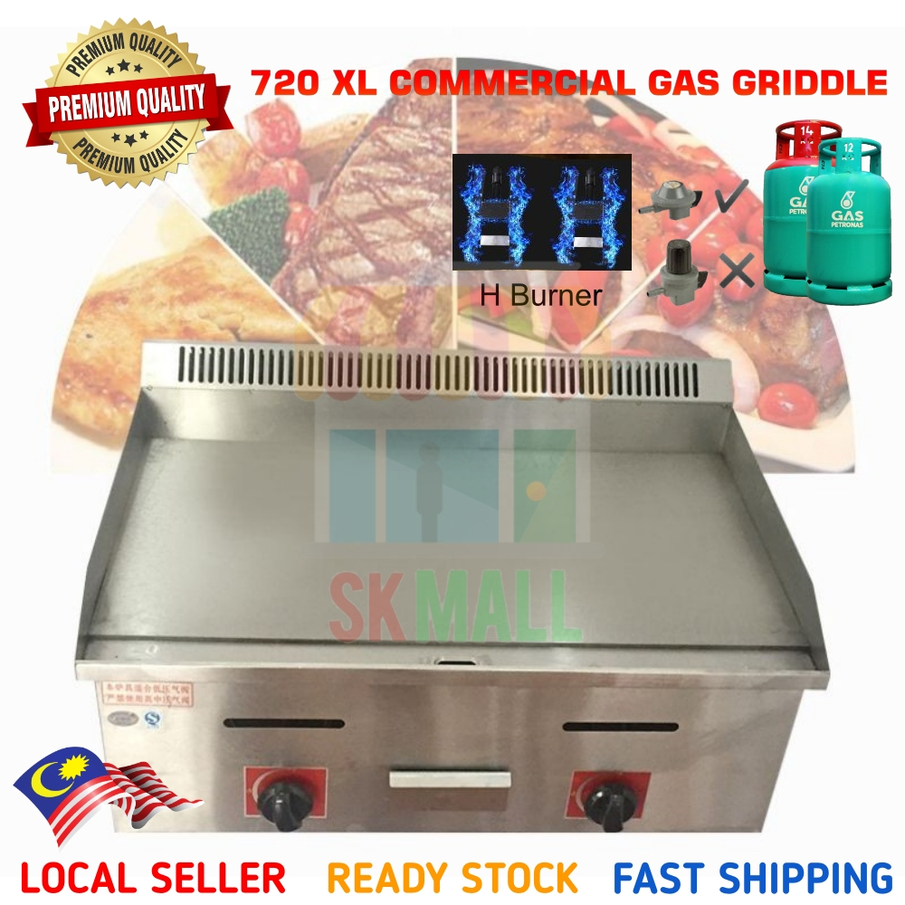 720 Commercial Gas Griddle Grill Fry Western Burger Pan Food Truck ...