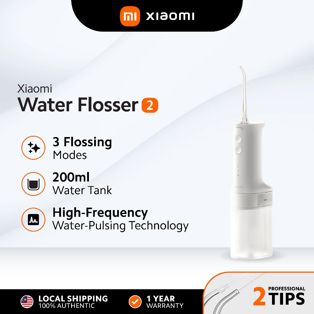 Xiaomi Water Flosser 2 | Smart Pressure Stabilization | IPX7 Rating ...