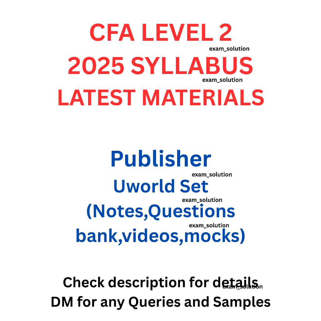 CFA level 2 2025 Uworld set (latest syllabus version) | Shopee Malaysia