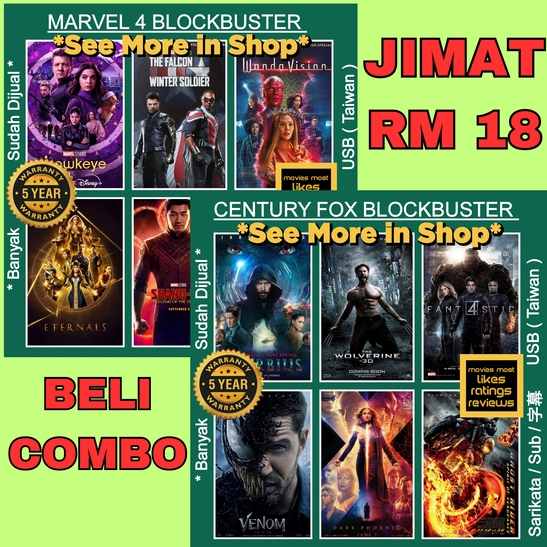 [KOLEKSI PENDRIVE MOVIE] BLOCKBUSTERS COMBO COLLECTION | 54 CENTURY ...