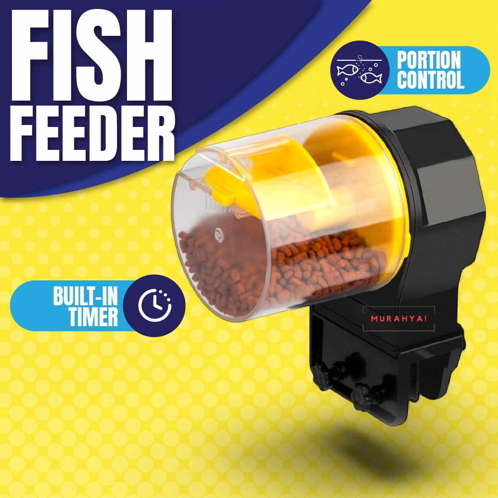 Fish Feeder Besar Automatic Aquarium Goldfish Smart Timing Auto Feeder ...