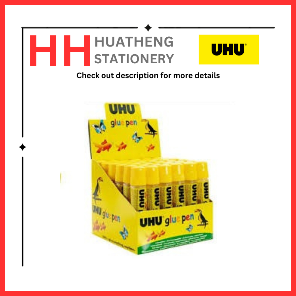 UHU Happy Glue Pen 50ml / Gam Cair Sekolah UHU / Gam Jernih UHU / Clear ...