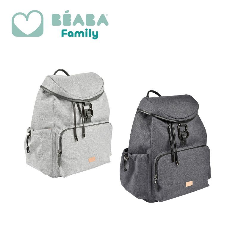 Beaba Vancouver Nappy Bag Backpack- XXL capacity, wide central opening ...