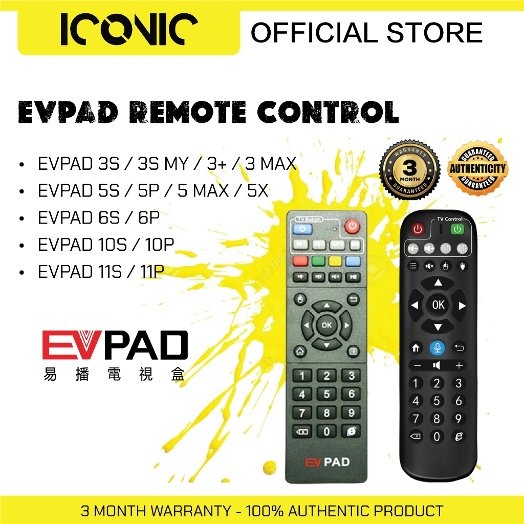 EVPAD REMOTE CONTROL FOR EV PRO 2S 2S+ 3S 3SMY 3+ 3MAX 5S 5P 5X 6P 10S ...
