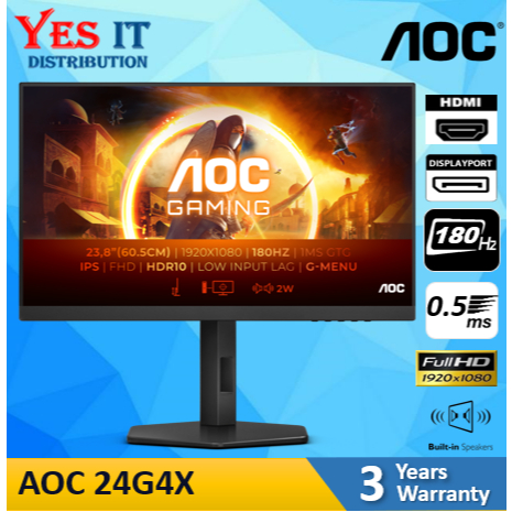 AOC 27G42E / 24G4X / 24G4 / 27G4 180Hz 1ms FHD Gaming Monitor (VGA ...