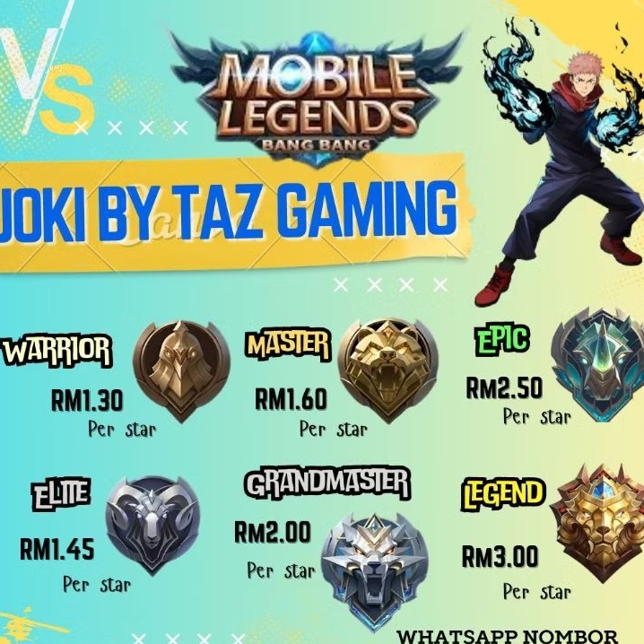 HARGA MURAH FAST JOKI AC ML MOBILE LEGEND BOOST RANK PUSH RANK | Shopee ...