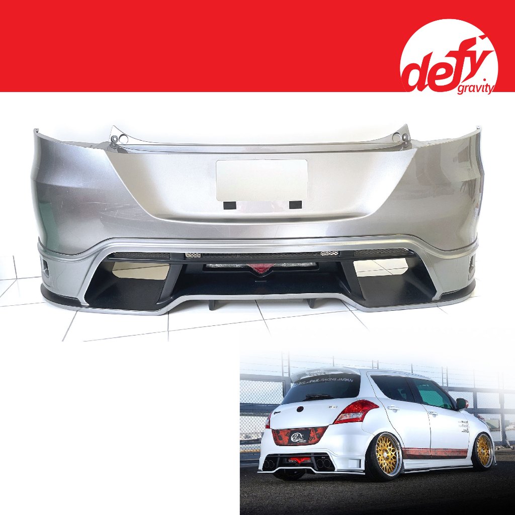ZC32S Swift Sports Rear Bumper with KUHL Rear Half Spoiler | Shopee ...