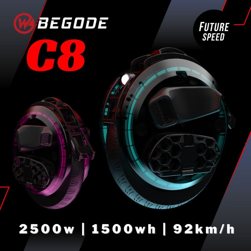 [NEW 2025] BEGODE C8 electric unicycle (2500w,1500wh,92km/h) | Shopee ...