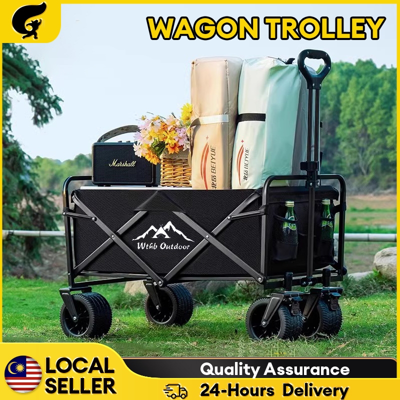 WTHB 300L Outdoor Wagon Trolley Foldable Trolley Tool truck portable ...