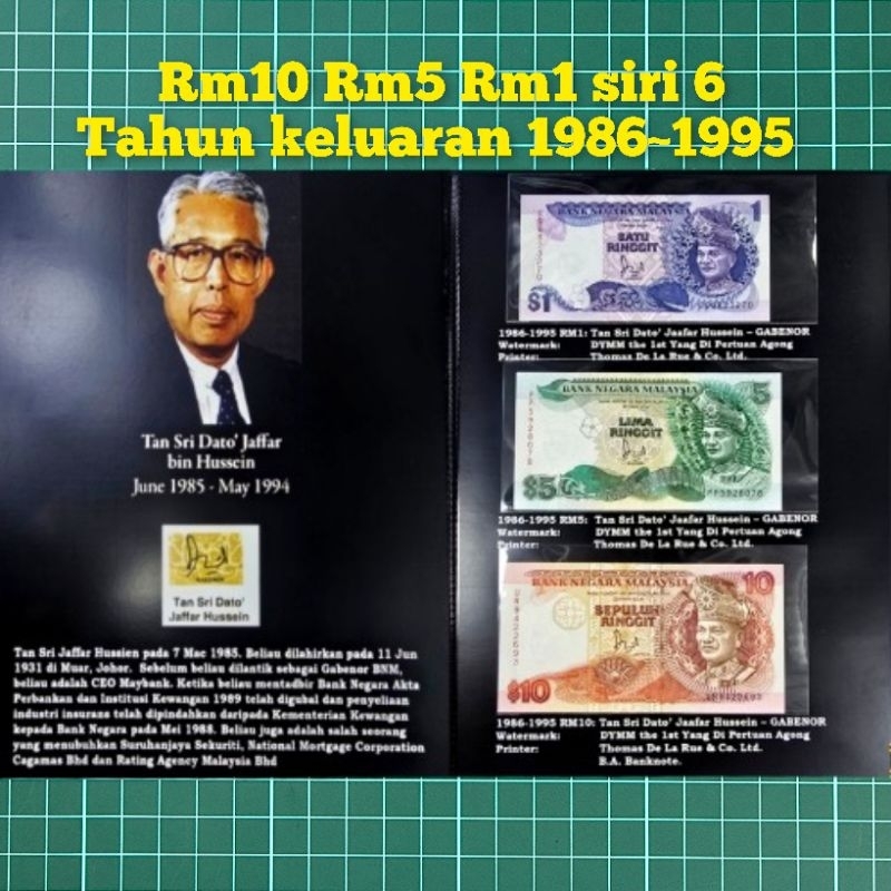 (A195) rm1 rm5 rm10 siri 6 duit kertas lama duit syiling lama mata wang lama jual beli duit lama ...