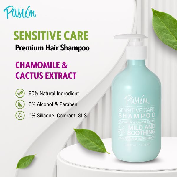 Pasion Sensitive Care Hair Shampoo (480ml) - Chamomile Extract | Itchy ...