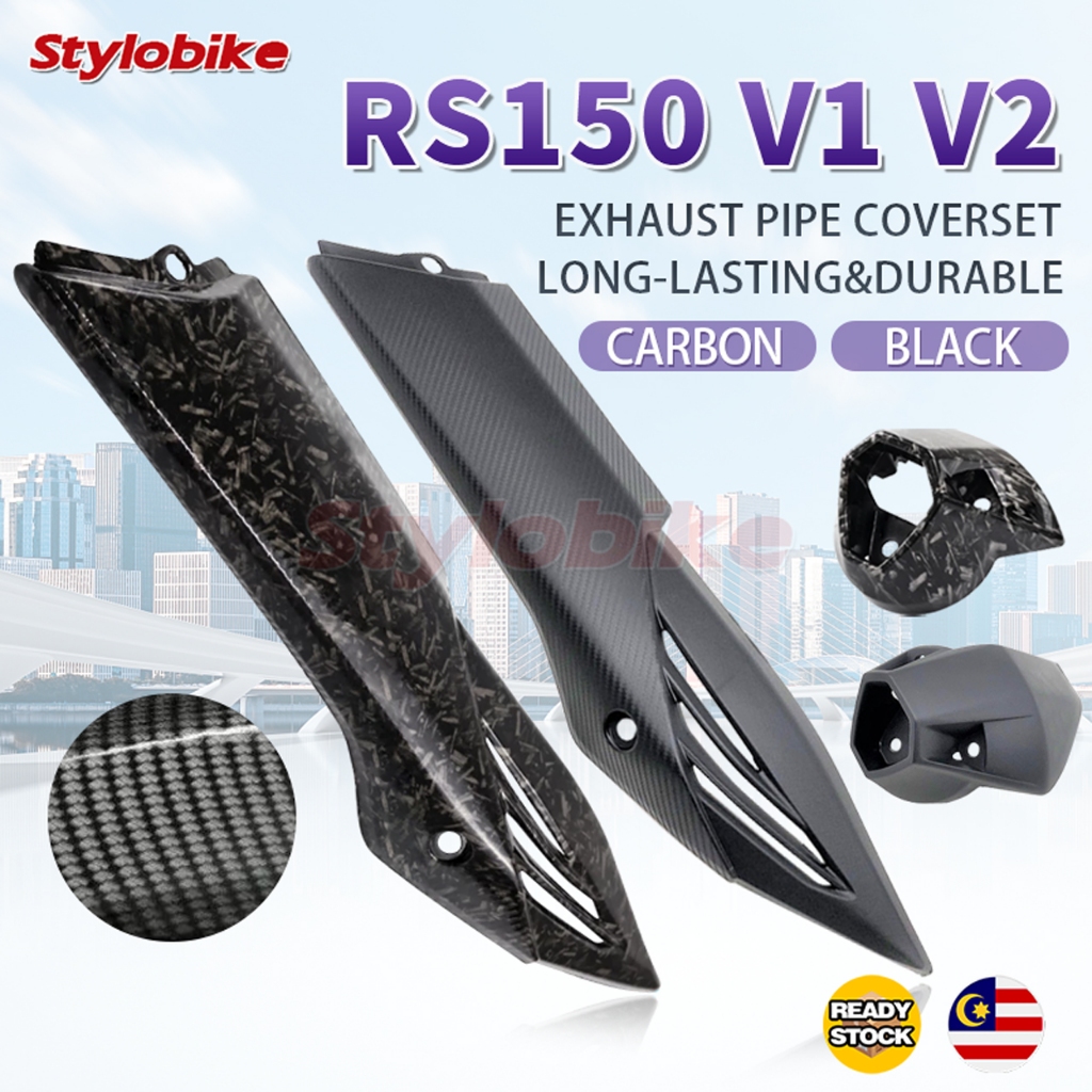 RS150 V1 V2 Honda RS 150 Exhaust Pipe Cover End Cap Combo Set Muffler ...