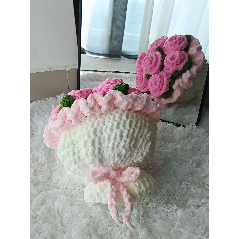 Flower Bouquet | Mushroom | Crochet | Handmade | Gift | Rose Tulip ...