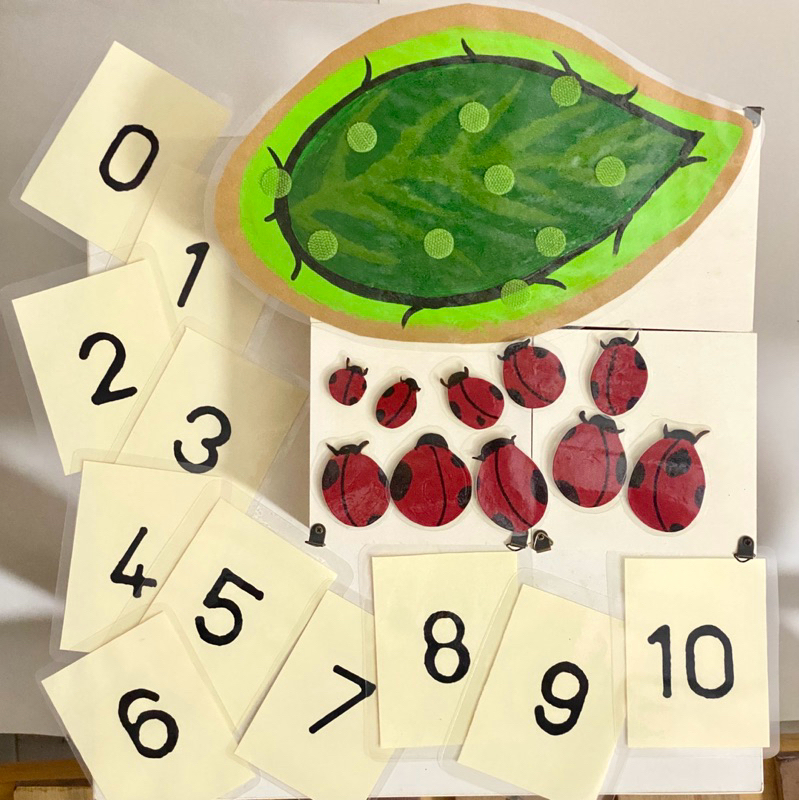 Mathematics Number Learning 0-10 Mainan Kanak-Kanak数学教具 laminated Kad ...