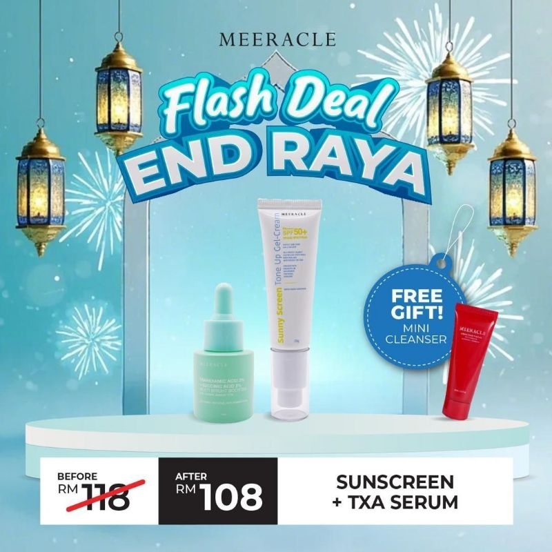 MEERACLE SET TXA BOOSTER + SUNNYSCREEN (FREE MINI CLEANSER) | Shopee ...