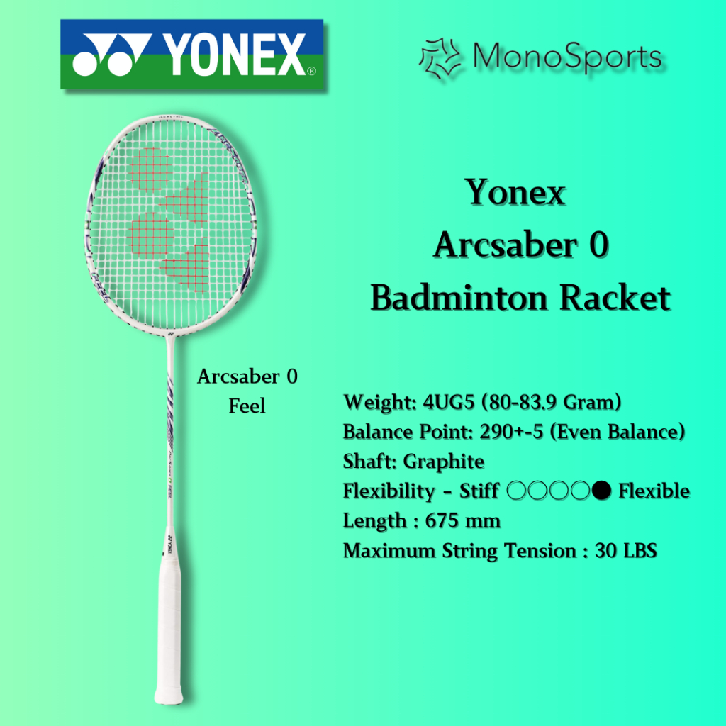 Monosports Yonex Arcsaber 0 Even Balance Badminton Racket 4UG5 | Shopee ...