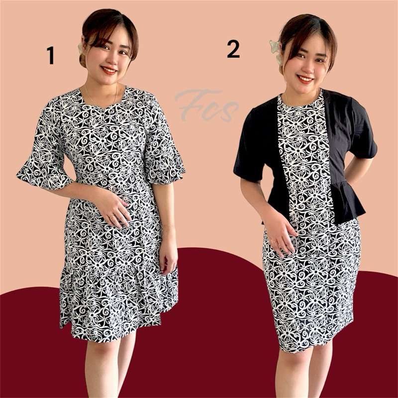Borneo Dress Random Corak Sarawak Design Midi (55-75kg) | Shopee Malaysia