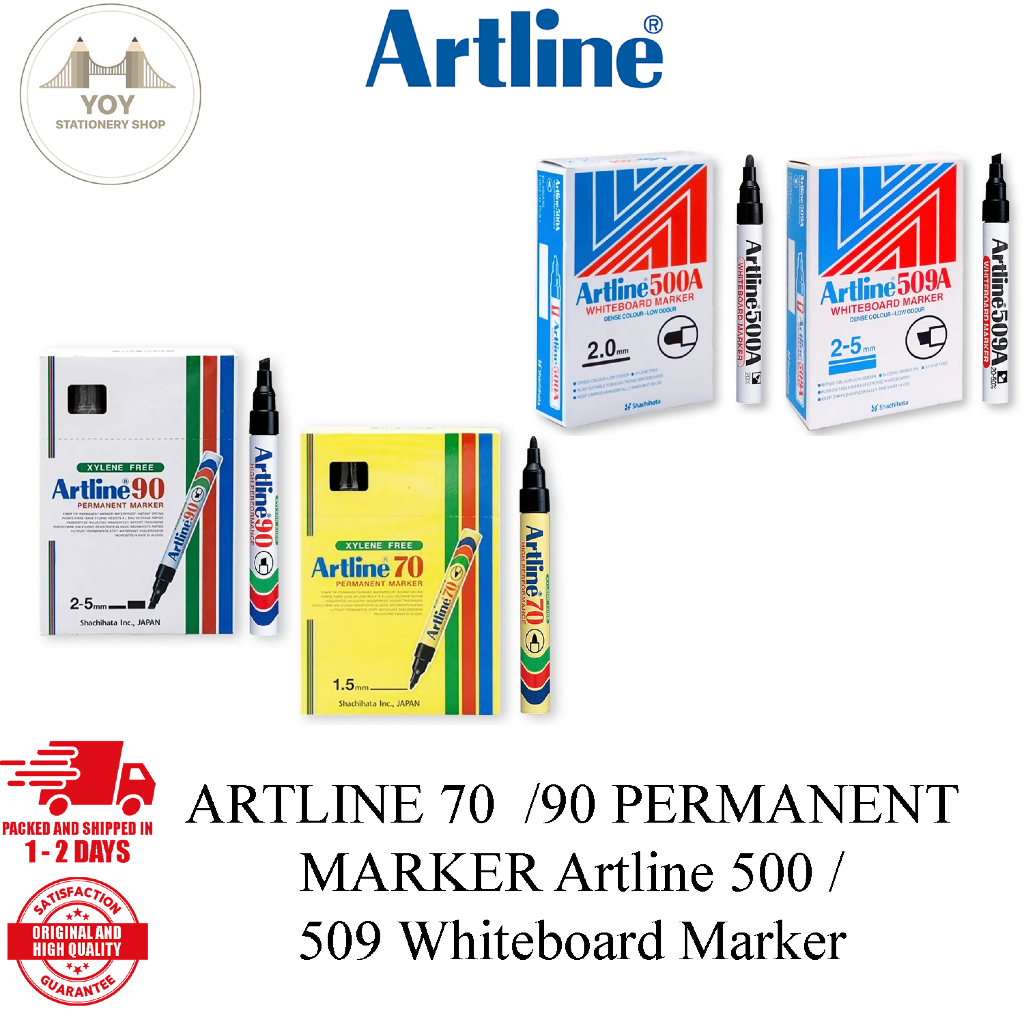[BOX] ARTLINE 70 /90 PERMANENT MARKER | 500 / 509 WHITEBOARD MARKER ...