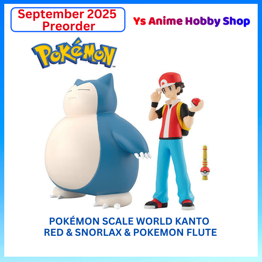 【September 2025 Preorder】POKÉMON SCALE WORLD KANTO RED & SNORLAX & POKEMON FLUTE Pokemon Figure ...