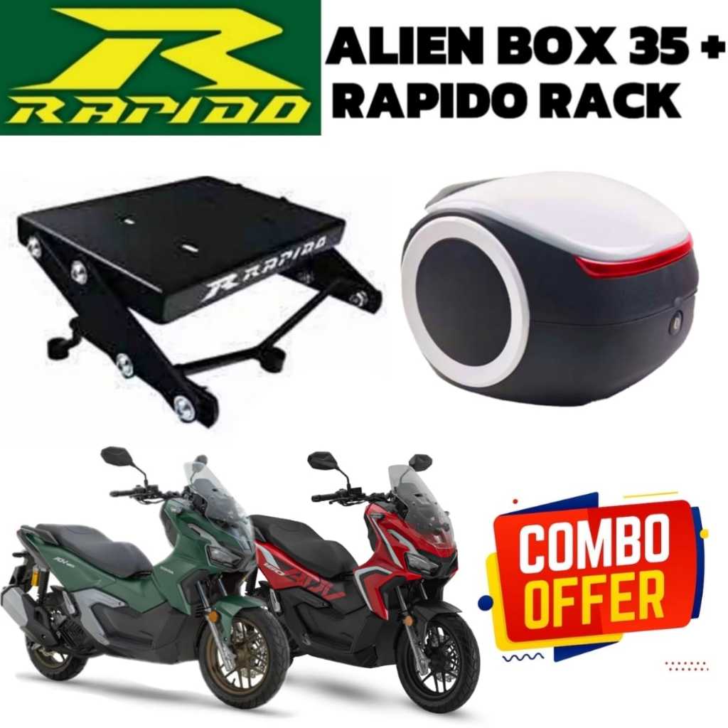 BOX ALIEN / BOX SIPUT + MONORACK RAPIDO HONDA ADV160 COMBO SET MONORACK ...