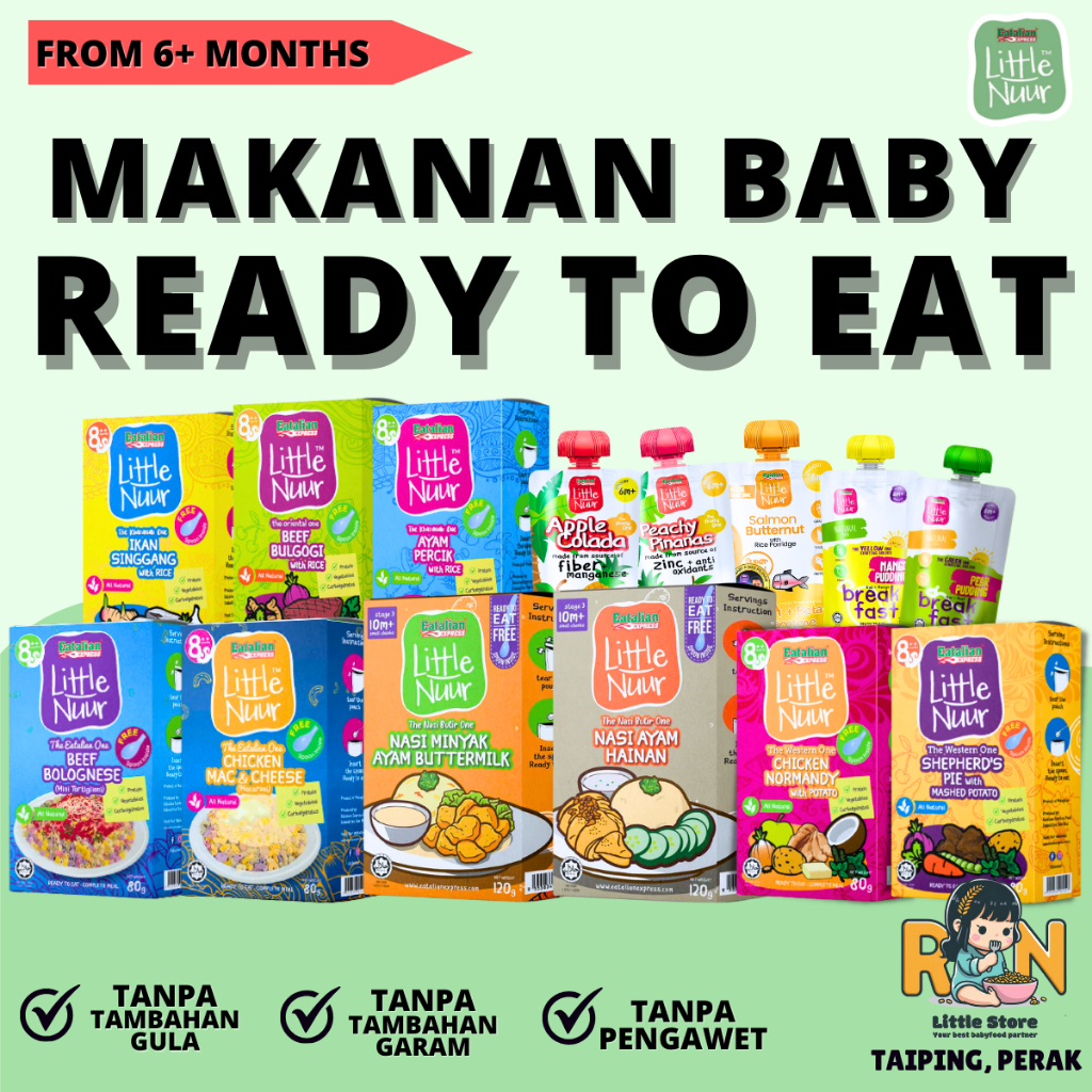 LITTLE NUUR Babyfood Ready To Eat Bubur Baby Makanan Bayi 6 7 8 9 Bulan ...
