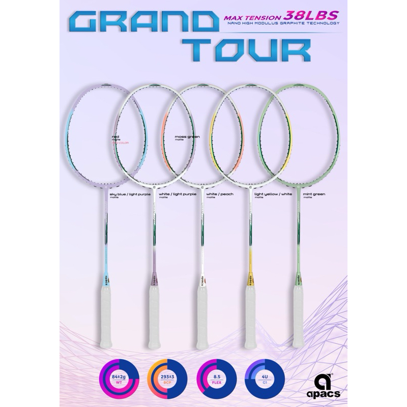 Apacs Grand Tour Badminton Rackets (100% Original / Ready Stock ...