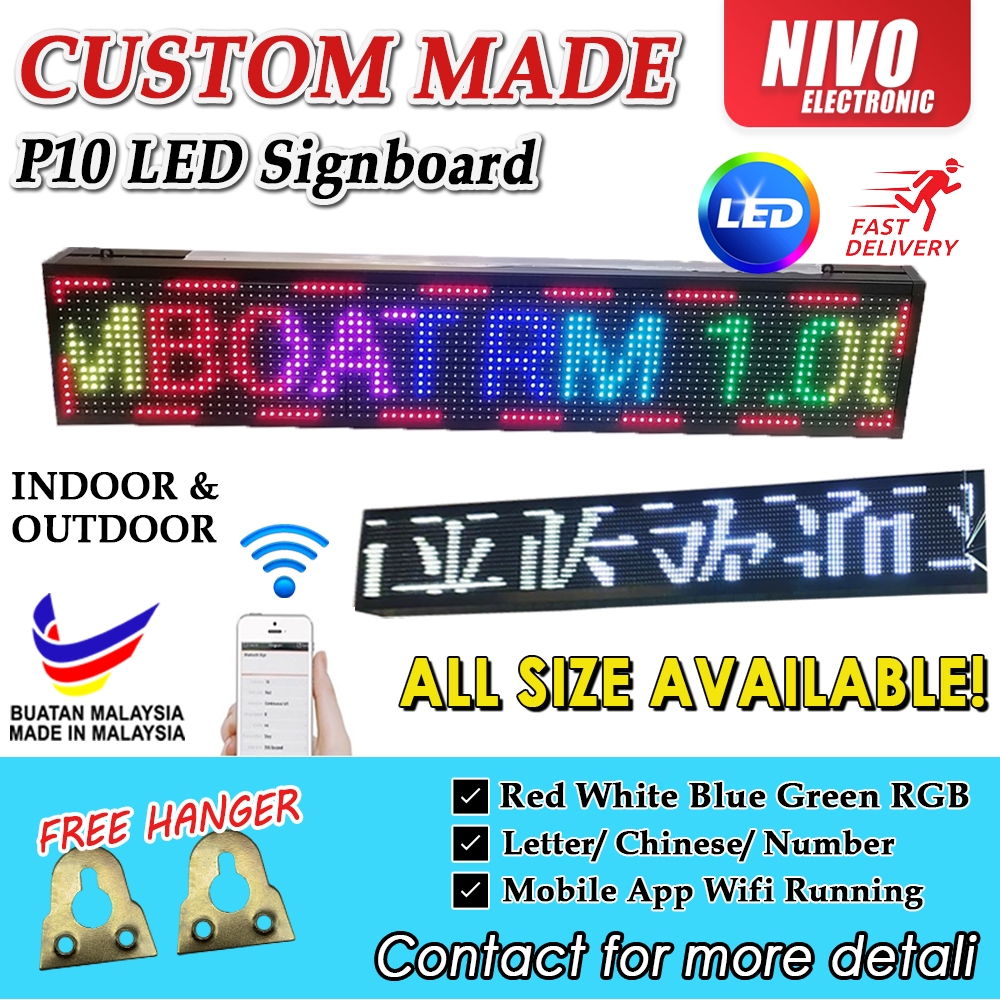 SIGNBOARD P10 CUSTOM MADE (SIGNBOARD P10 LED DISPLAY) | Shopee Malaysia