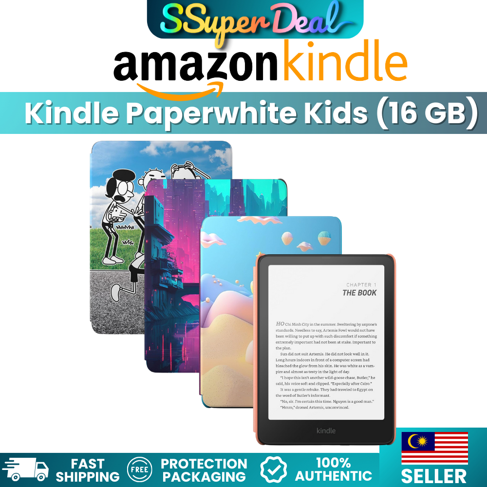 (2024 New Release) All-New Amazon Kindle Paperwhite Kids (16 GB) – Larger 7" Glare-Free Display ...