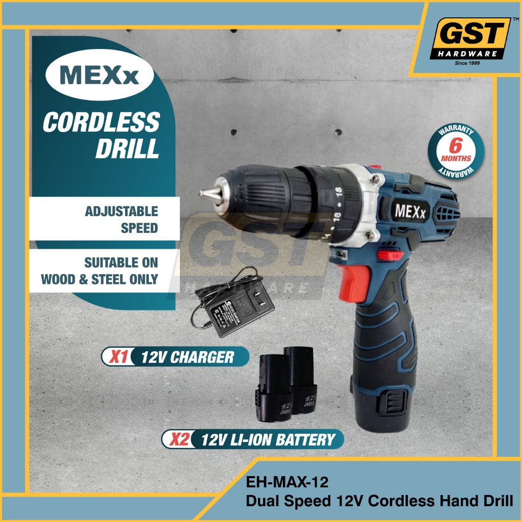 Mexx Drill MEXX-12CD Cordless Drill 12V Cordless Hand Drill Codless ...