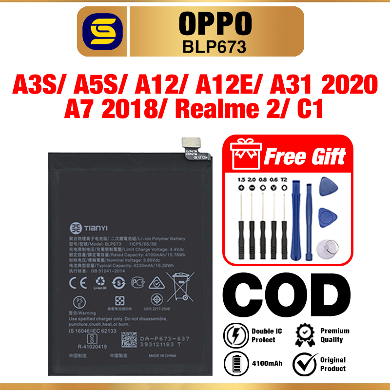 Battery Bateri Compatible For OPPO A3S/ A5S/ A12/ A12E/ A31 2020/ A7 ...