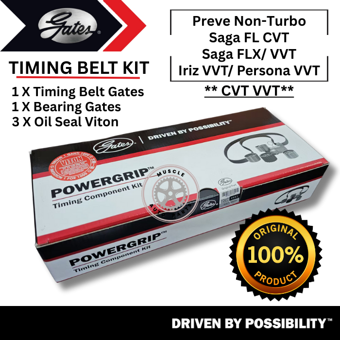 (ORIGINAL GATES ) PROTON PROTON SAGA FLX CVT VVT, IRIZ PERSONA, EXORA ...