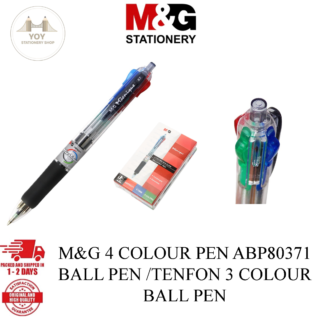 M&G 4 COLOUR PEN ABP80371 BALL PEN /TENFON 3 COLOUR BALL PEN (READY ...
