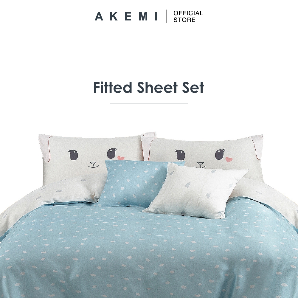 AKEMI TENCEL™ Lyocell Tickle Fun Fitted Sheet Set 900TC (Super Single ...