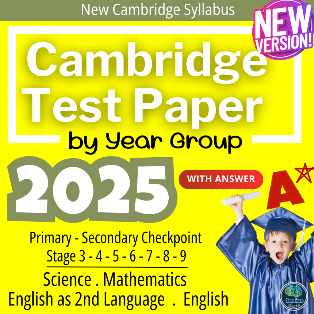 4 Latest 2025 Primary Cambridge Test + Secondary Cambridge Test +Answer ...
