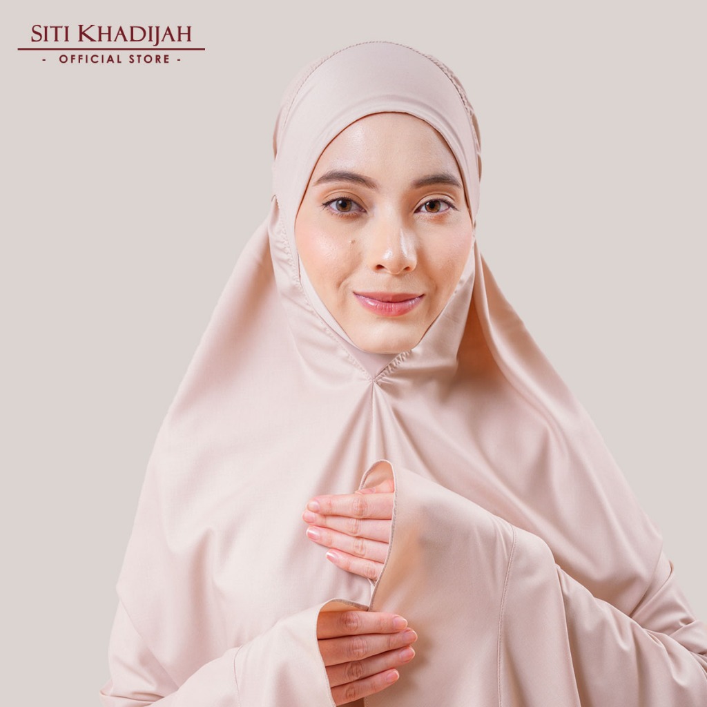 Siti Khadijah Telekung Harmony Flair Sabira in Truffle | Shopee Malaysia