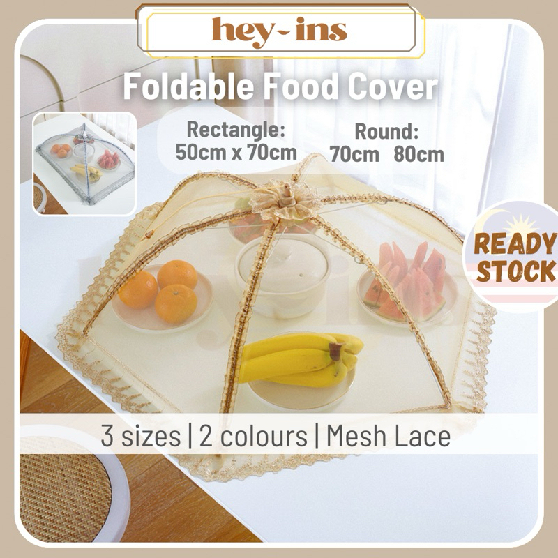 Foldable Dish Cover Food Covers with Mesh Lace Tudung Saji Kitchen ...