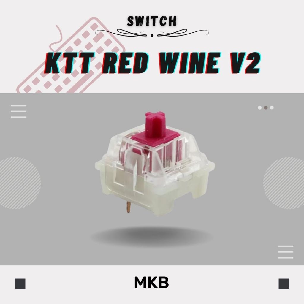 MKB KTT Wine Red V2 / Red Wine V2 Linear Switch For Mechanical ...