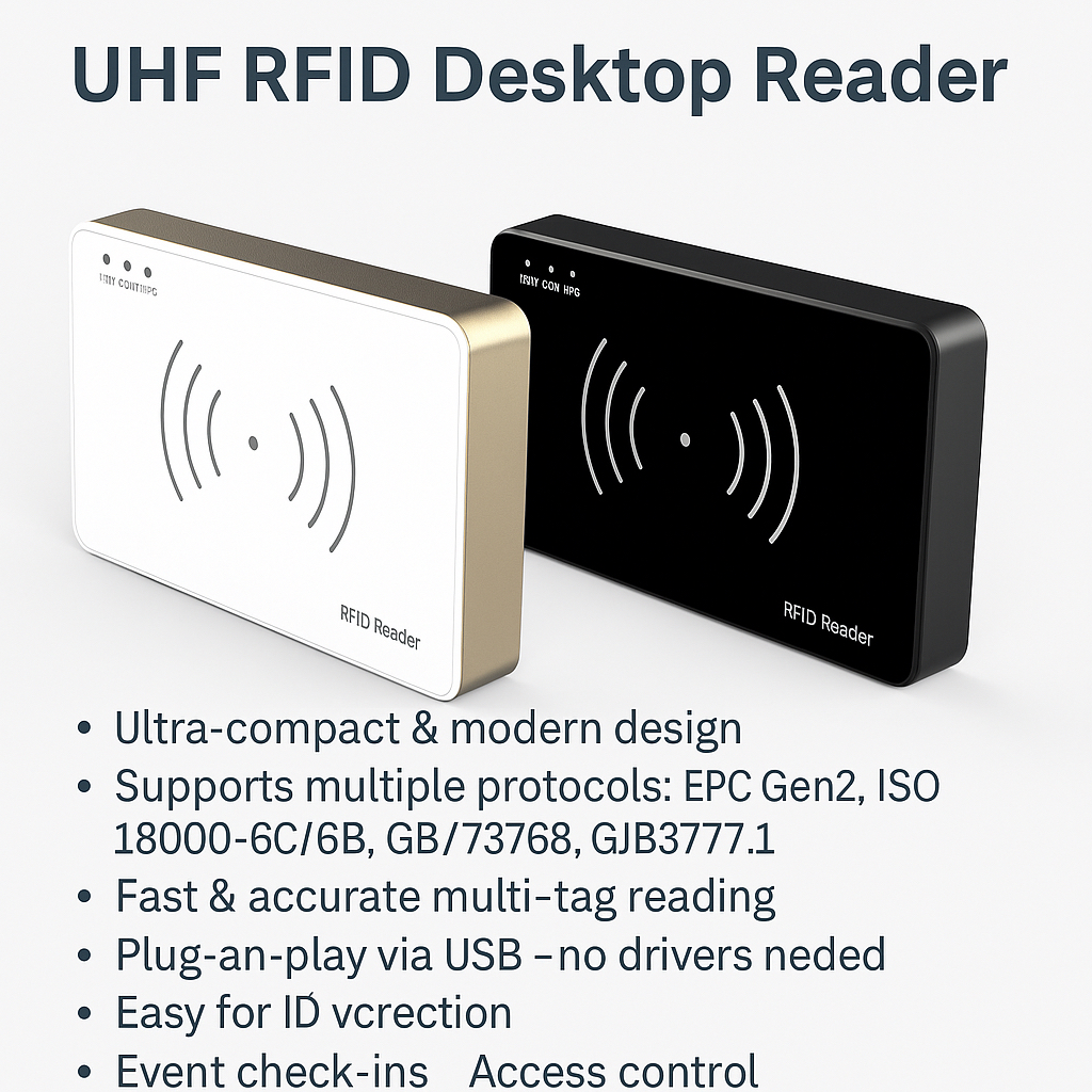 NR-DSG01 UHF RFID Desktop Reader | 860–960 MHz | High-Speed, Compact ...