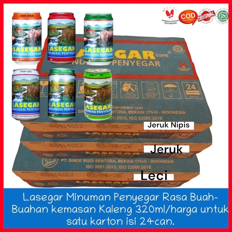 Lasegar Minuman Penyegar Rasa Buah-Buahan kemasan Kaleng 320ml/harga ...