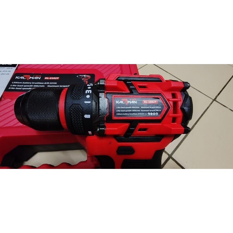 Brushless 21V 3in1 Kaleman Cordless Electric Drill lithium battery free ...