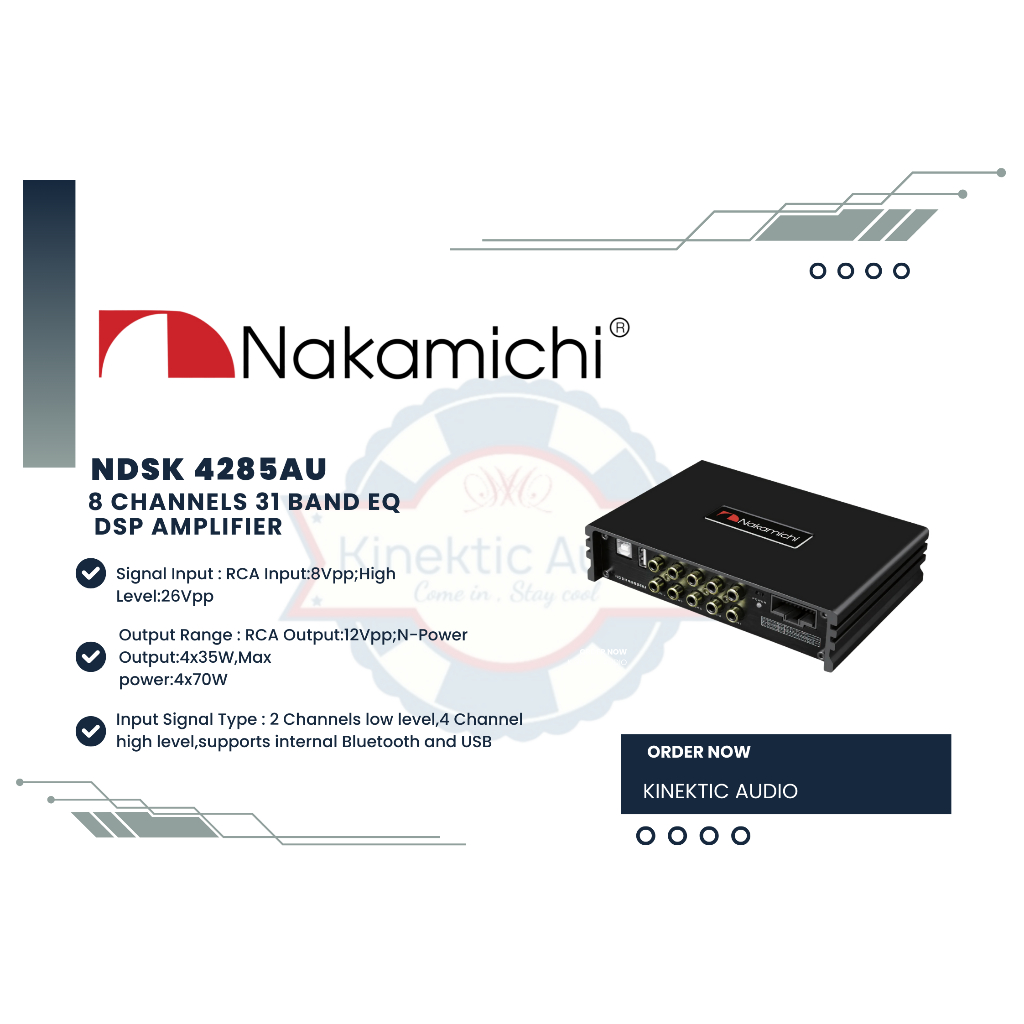 Nakamichi NDSK 4285AU - 8 Channels 31 Band EQ DSP Amplifier | DSP Kereta | NDSK4265AU - 6 ...