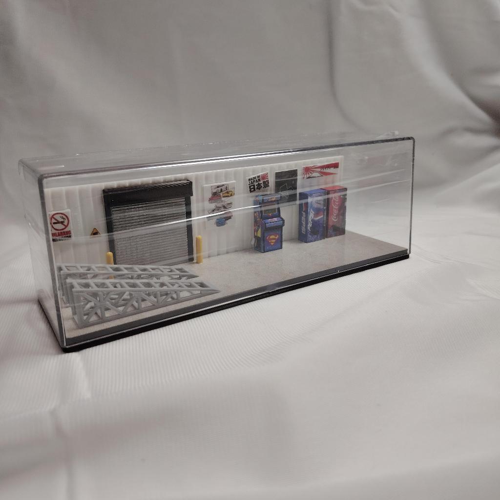 PadeyM 1:64 Scale JDM Garage Diorama – Miniature Car Display Set with ...