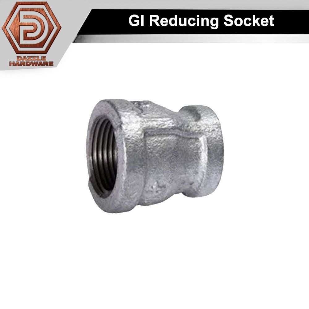 Gi reducing socket galvanised iron reducer penyambung paip besi thread dalam besar kecil gi ...