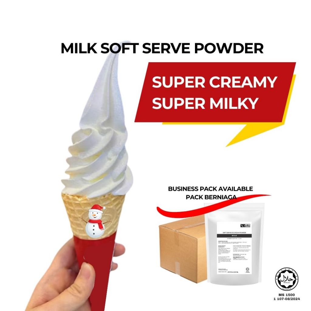 Milk Ice Cream Powder for Soft Serve | Mixue-Style Taste | Commercial ...