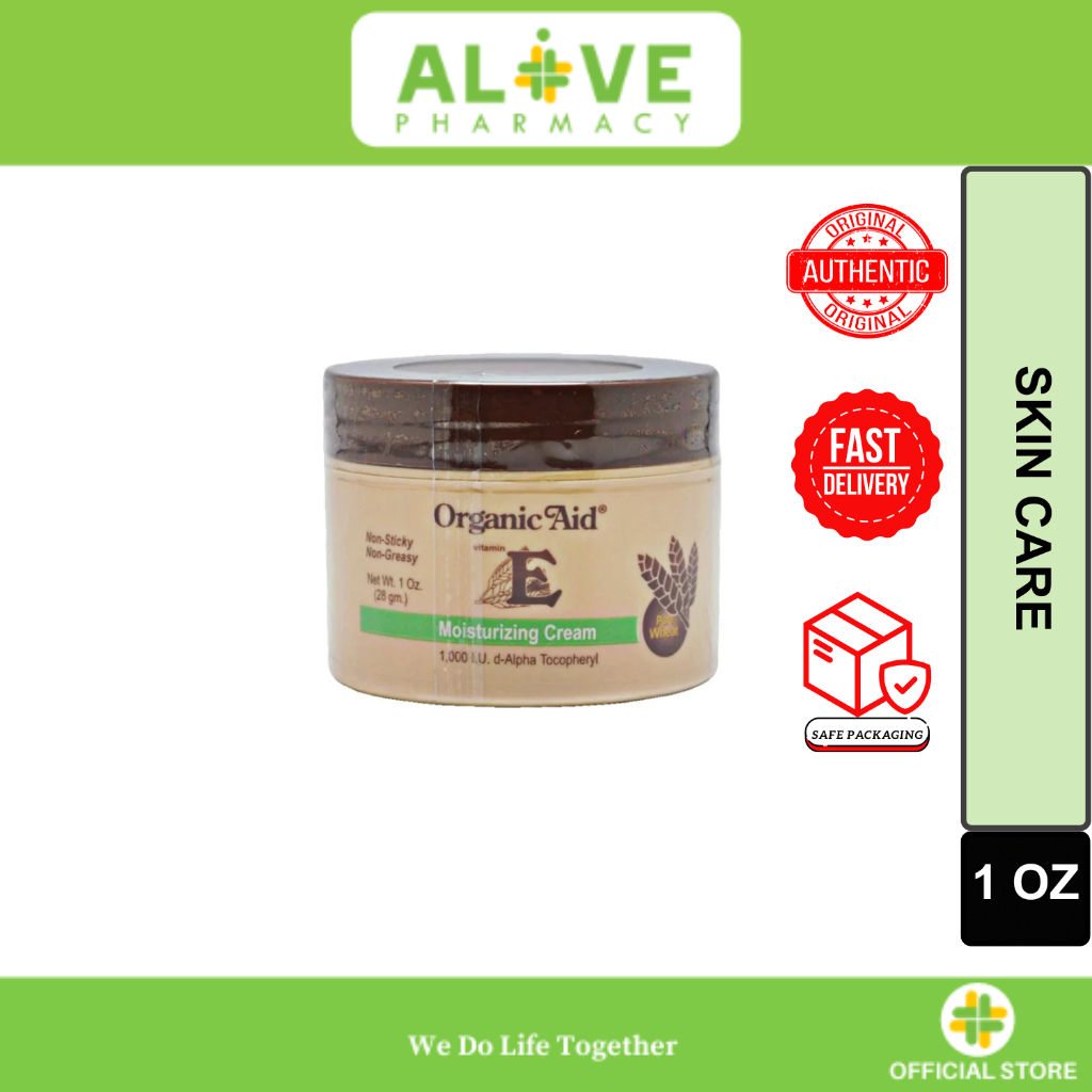 [ALIVE PHARMACY] ORGANIC AID Krim Pelembap Vitamin E 1 OZ (28.3G ...