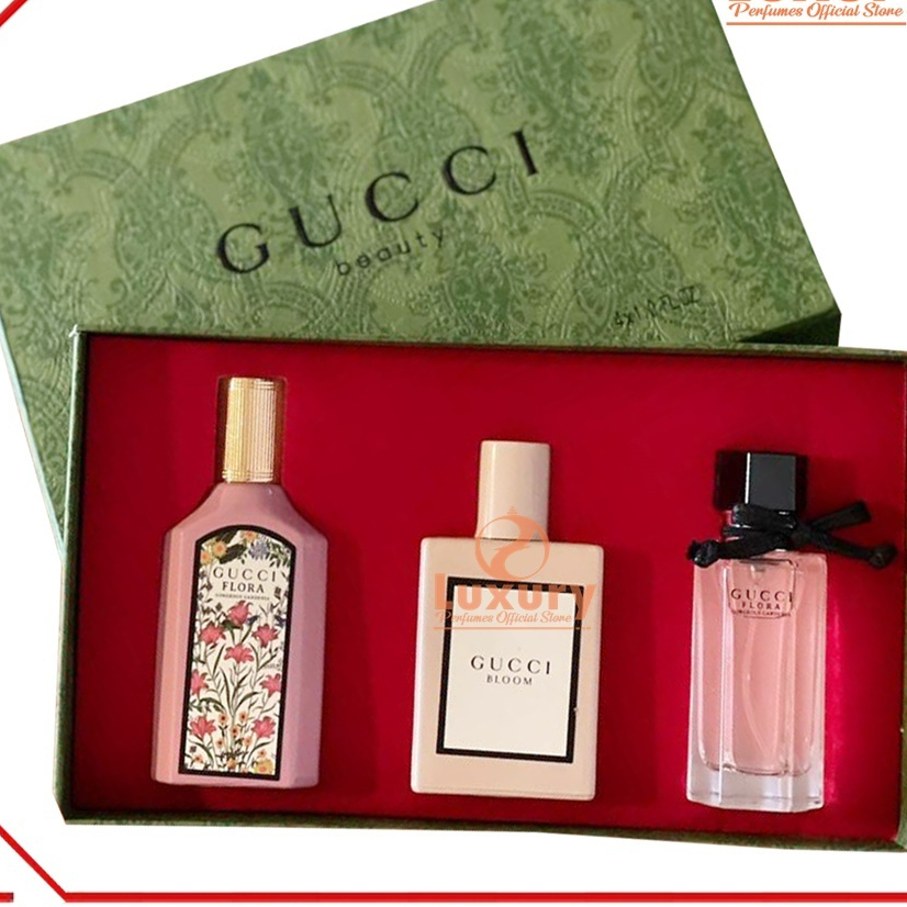 💯 ORI REJECTED Gucci Flora Gorgeous Gardenia Miniature Gift Set EDT 3 ...