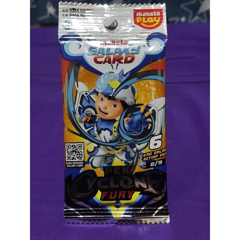 BOBOIBOY Pek Cyclone Fury 2/9 AA , Monsta Galaxy Card, Boboiboy Beliung ...