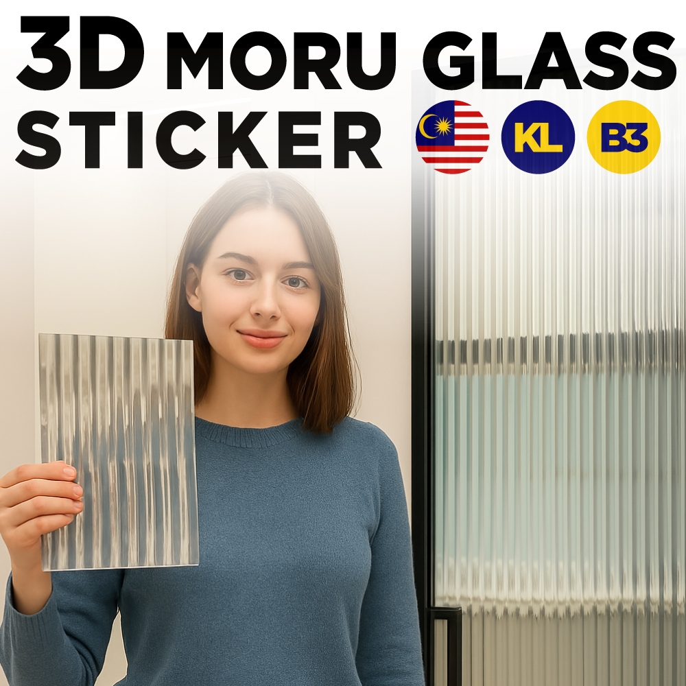 Moru Glass Sticker 3D Fluted 3D Reeded Glass Film Sticker | 长虹玻璃贴膜 | 3D ...