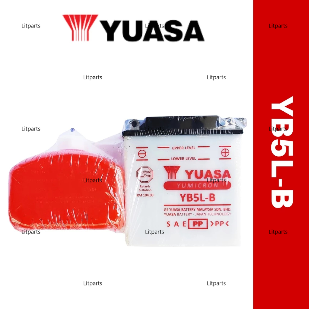 [100% ORIGINAL] YUASA Battery Batteri Acid Motorcycle YB5 YB5L YB5L-B ...
