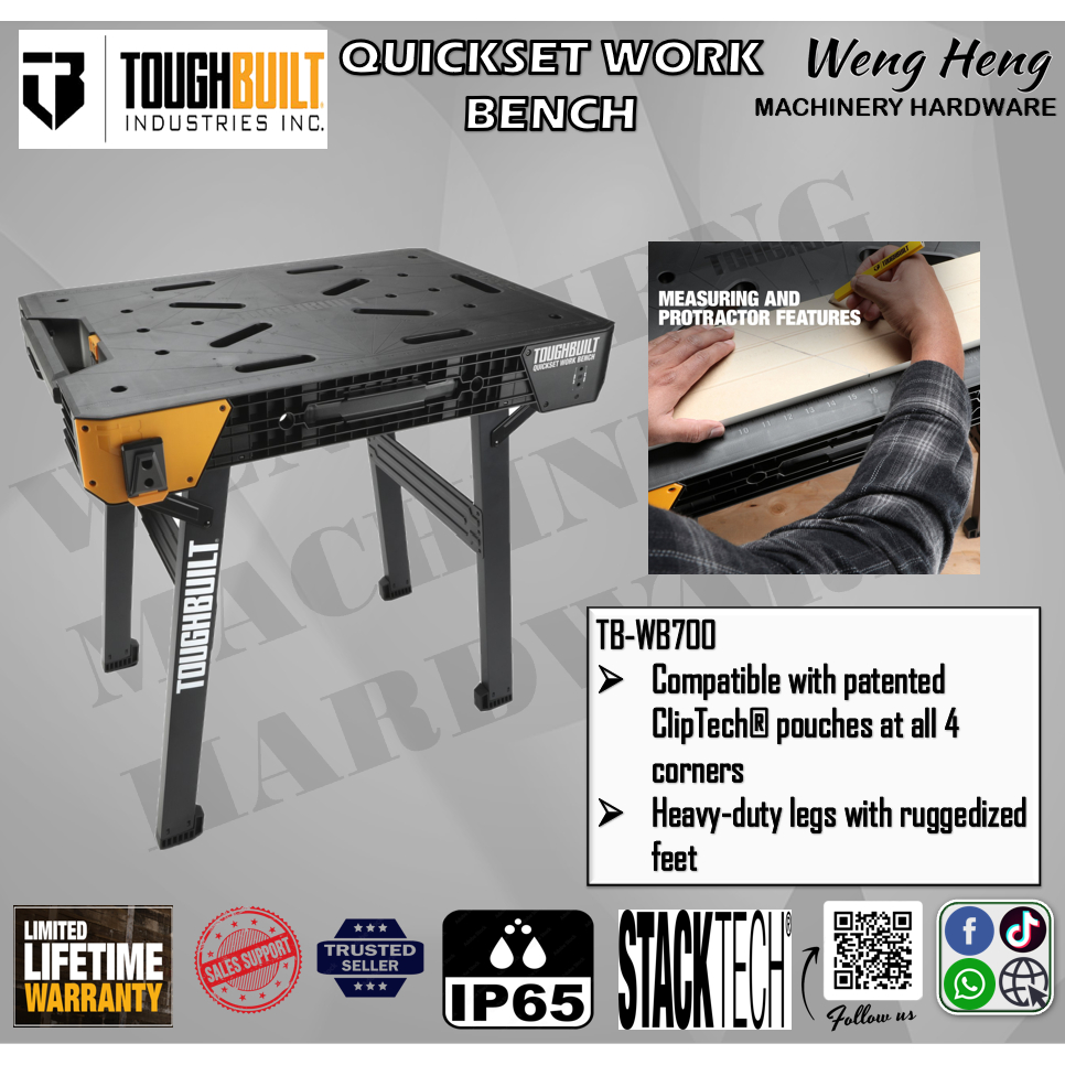 TOUGHBUILT TB-WB700 QuickSet Work Bench | Shopee Malaysia